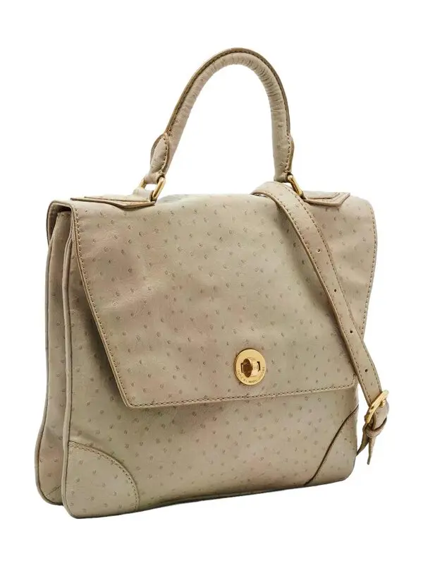 Marc Jacobs Ostrich-effect Top-handle Bag - Neutrals