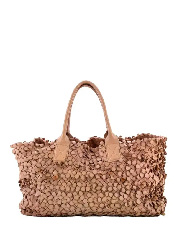 Bottega Veneta Paillettes Cabat Handbag Intrecciato Nappa Large Tote - Neutrals