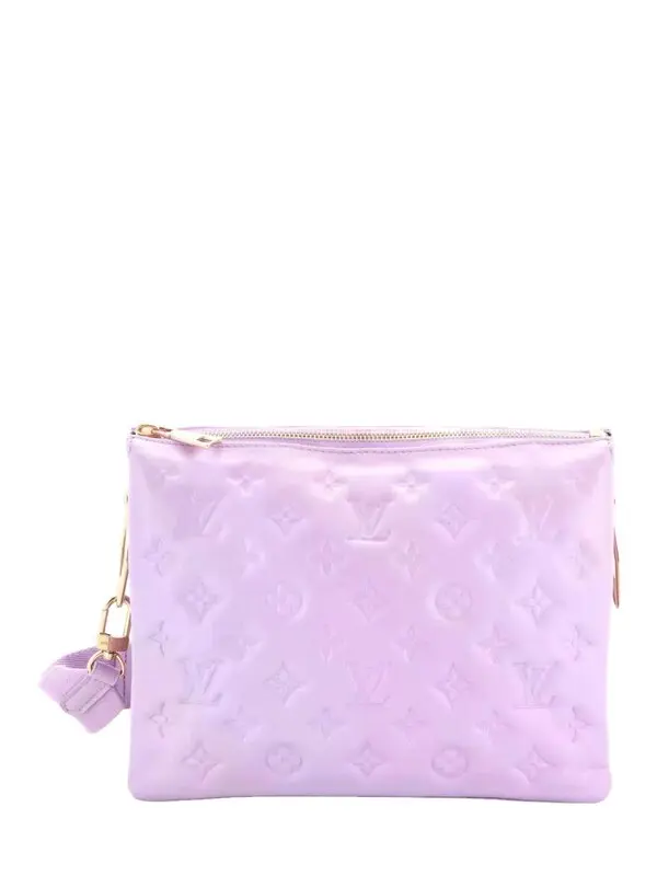 LOUIS VUITTON Coussin Pm Crossbody Bag Monogram Embossed Lambskin - Purple