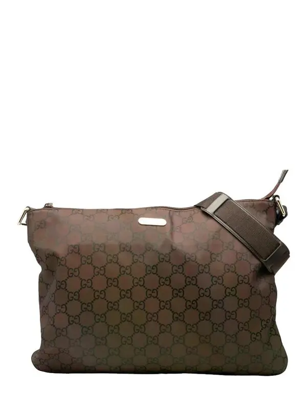 Gucci Gg Nylon Crossbody Bag - Brown