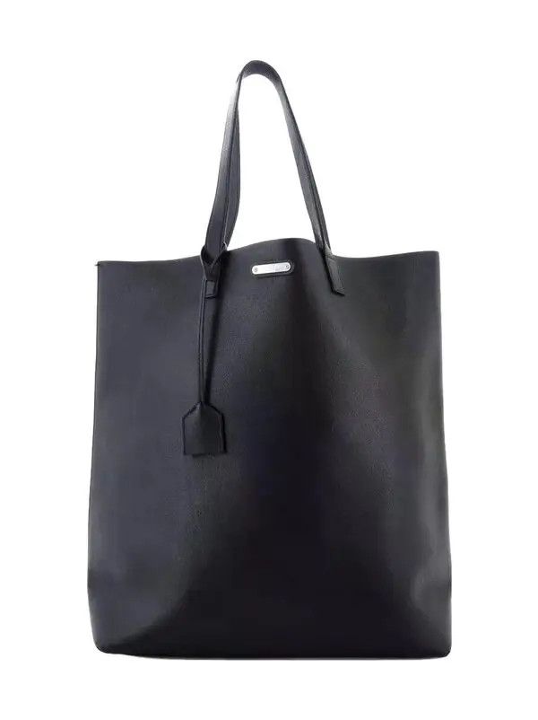 Saint Laurent Leather Large Tote Bag - Black