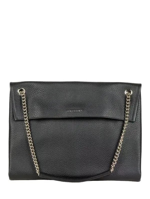 ORTIGNI Chain Strap Shoulder Bag - Black