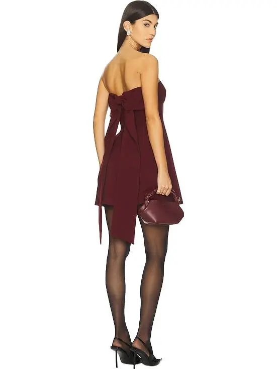 MAUDE CLUB Juno Dress - Burgundy