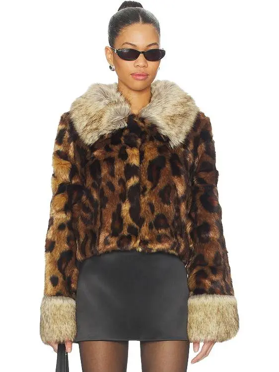 UNREAL FUR Hidden Tiger Faux Fur Jacket - Leopard