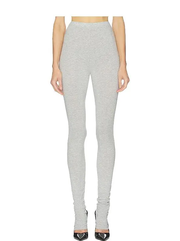 HELSA The Extra Long Jersey Legging - Heather Grey