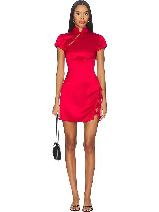 SAU LEE Tina Dress - Red
