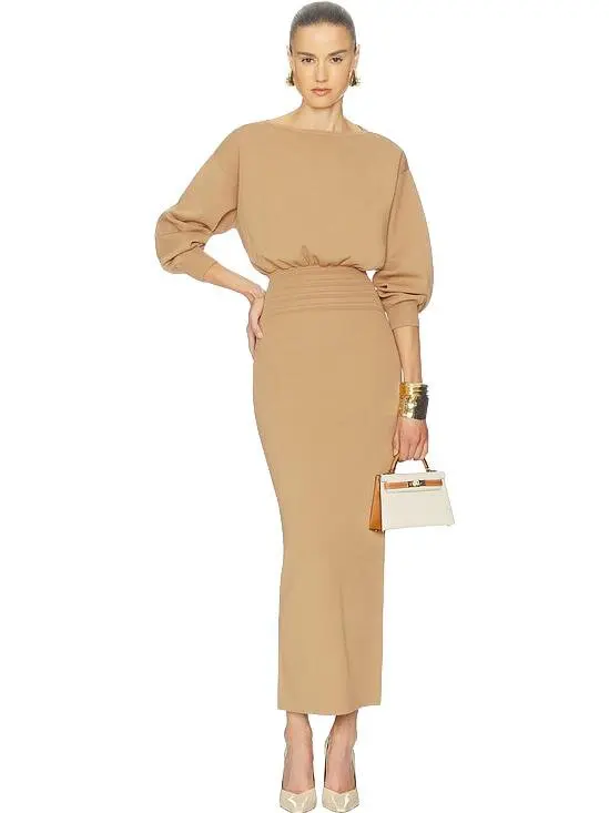 HELSA Hildie Maxi Dress - Camel