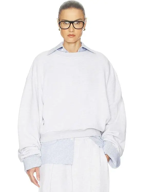 HELSA The Full Fleece Sweatshirt - Light Heather Grey