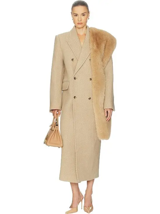 HELSA Boyfriend Coat - Toast
