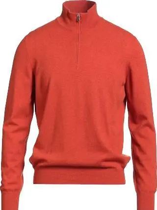 GRAN SASSO Cashmere Half-zip Sweater - Tomato Red