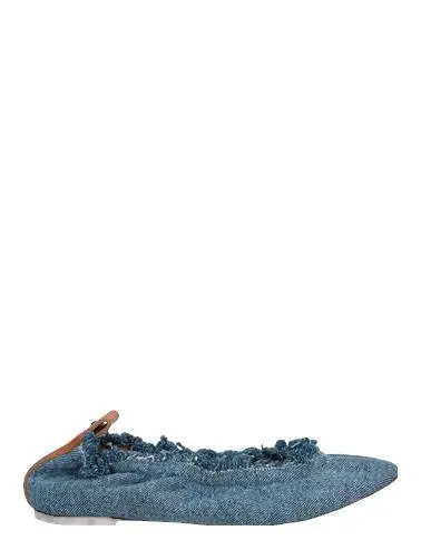 LANVIN Ballet Flats With Appliqués - Blue