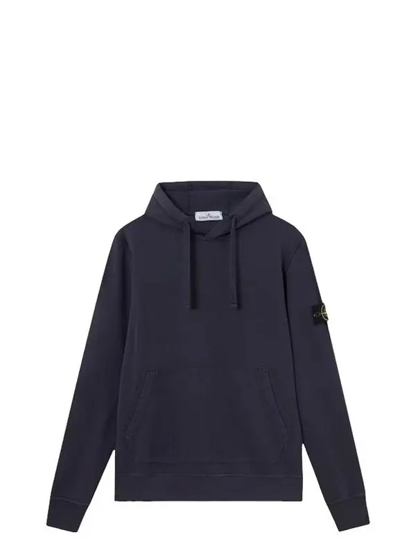 Stone Island 6100062 Fleece Hoodie - Ink Blue