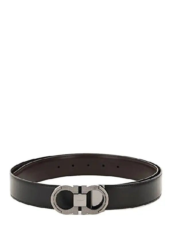 FERRAGAMO Leather Belt - Black