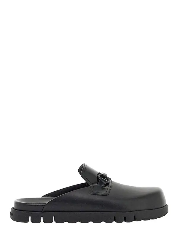FERRAGAMO Leather Sneakers - Black