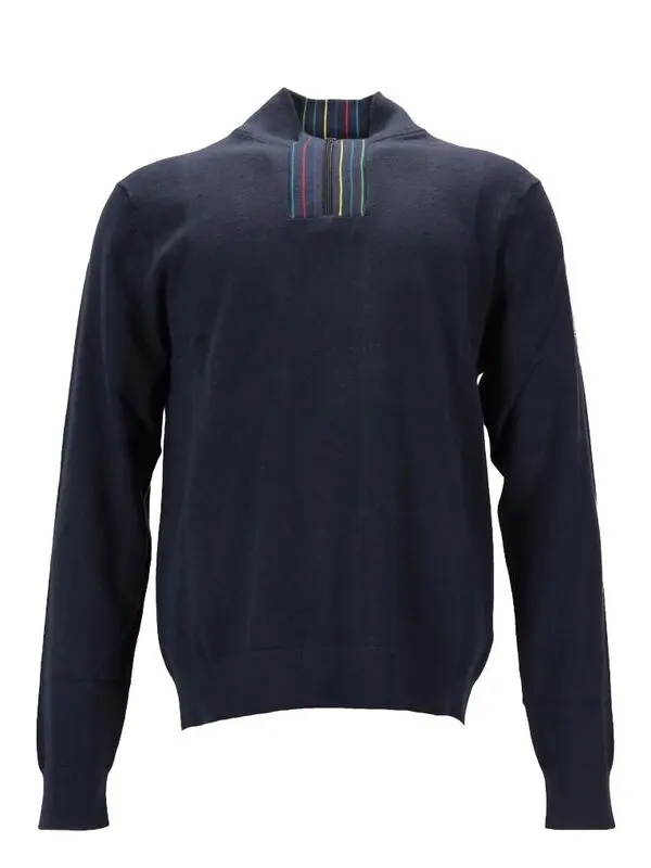 Paul Smith Sweater Zip Neck - Very Dark Navy