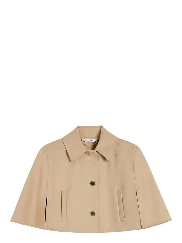 Max Mara Padre Cropped Water-repellent Cotton Cloak - Sand