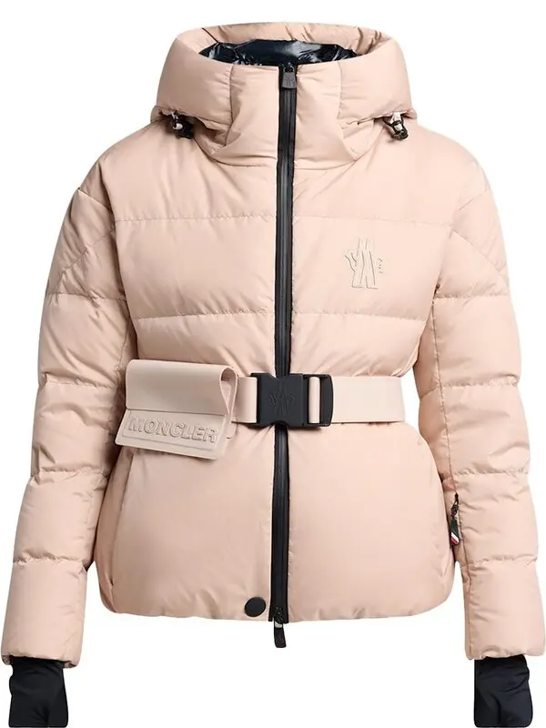 Moncler Bouquetin Hooded Down Ski Jacket - Pink