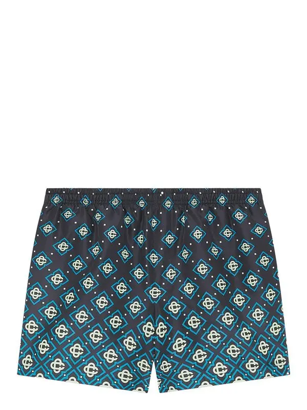 Casablanca Monogram Print Swim Shorts - Black