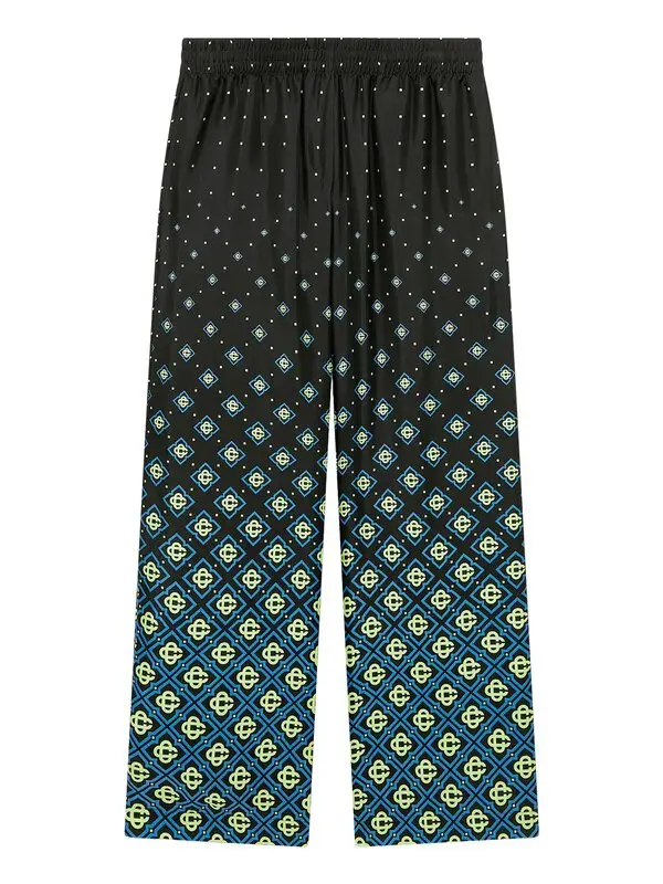Casablanca Degrade Monogram Silk Trousers - Black