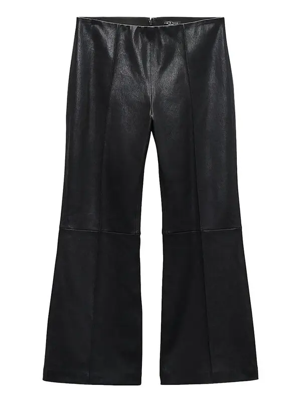 Rag & Bone Irina Kick-flare Leather Pants - Black