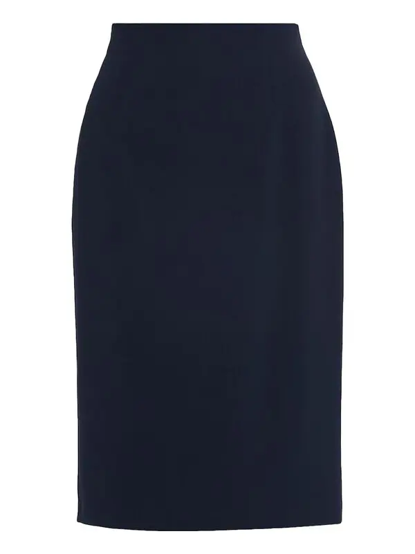 Lafayette 148 New York Finesse Crepe Midi Pencil Skirt - Ink