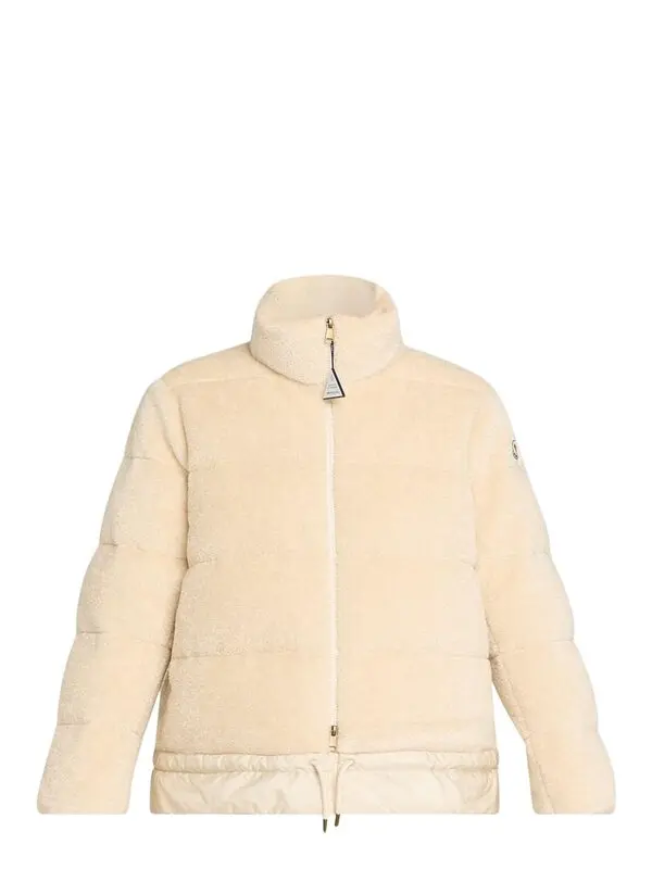 Moncler Cedra Teddy Short Down Jacket - White