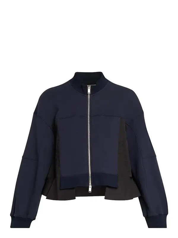 3.1 Phillip Lim Asymmetric Ripstop Panel Sport Jacket - Midnight