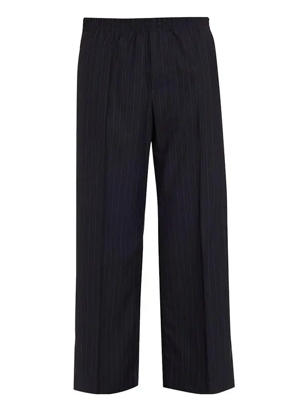 WE-AR4 Pinstripe Straight-leg Trousers - Midnight