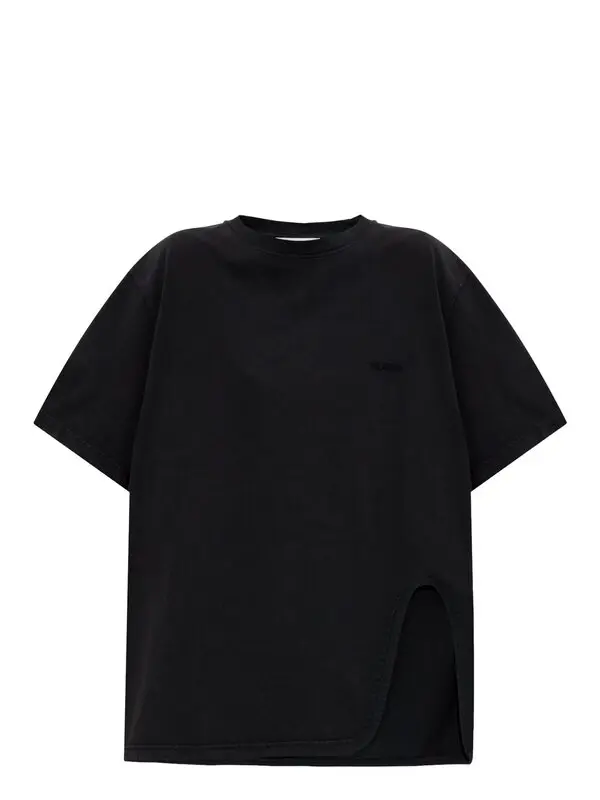 Attico Oversized Cotton T-shirt - Black