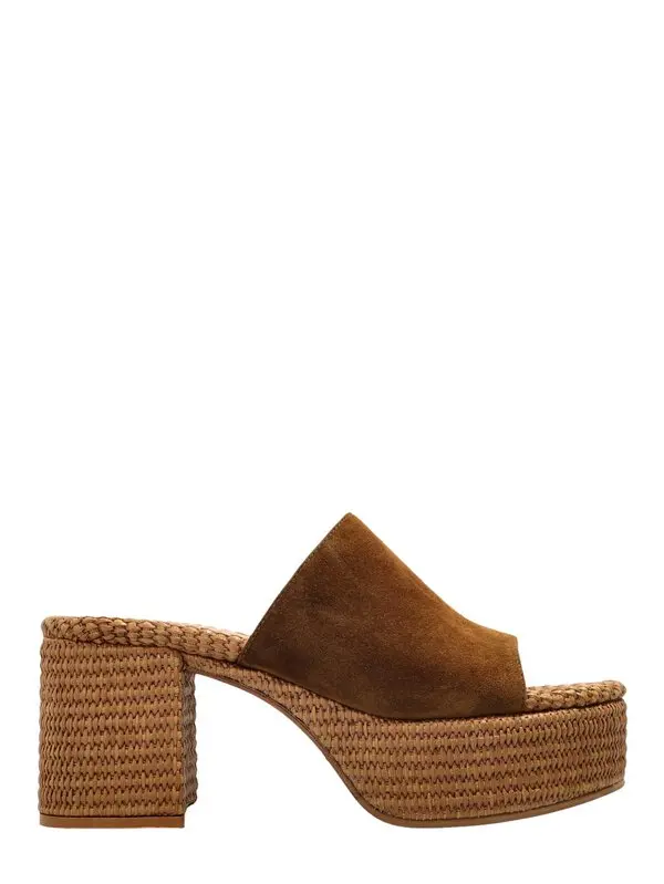 GIANVITO ROSSI Platform Slides - Brown