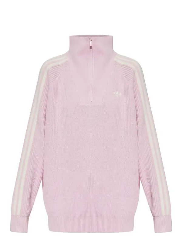 Adidas Originals By Alexander Wang Sweater With Zip Collar - Pink