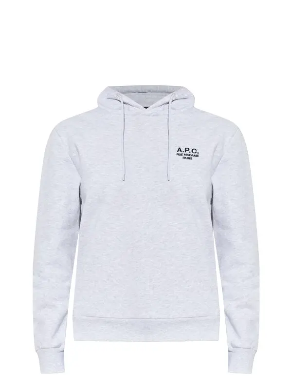 A.p.c. Sweatshirt With Embroidered Logo - Grey