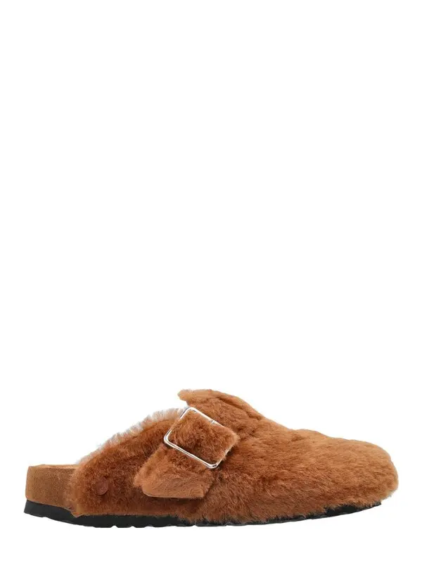 BIRKENSTOCK Boston 1774 Shearling Mules - Brown