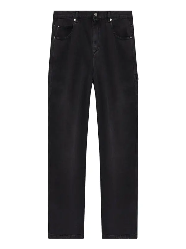 MARANT Jenter Straight Wide Leg Jeans - Black