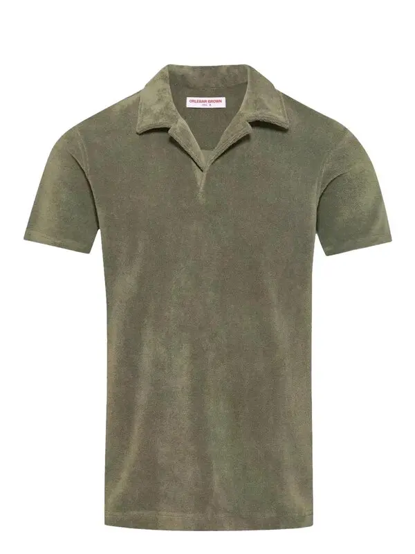 Orlebar Brown Terry Resort Polo-collar Top - Green