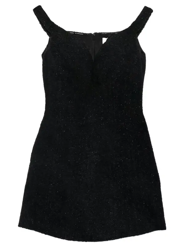 SELF-PORTRAIT V-neck Mini Dress - Black