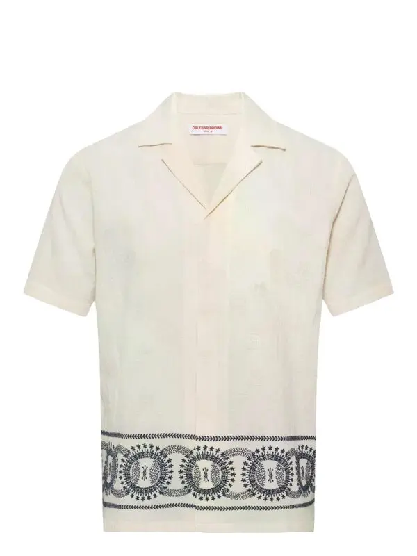 Orlebar Brown Maitan Embroidered Shirt - White