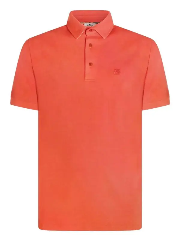 Etro Logo-embroidered Polo Shirt - Orange