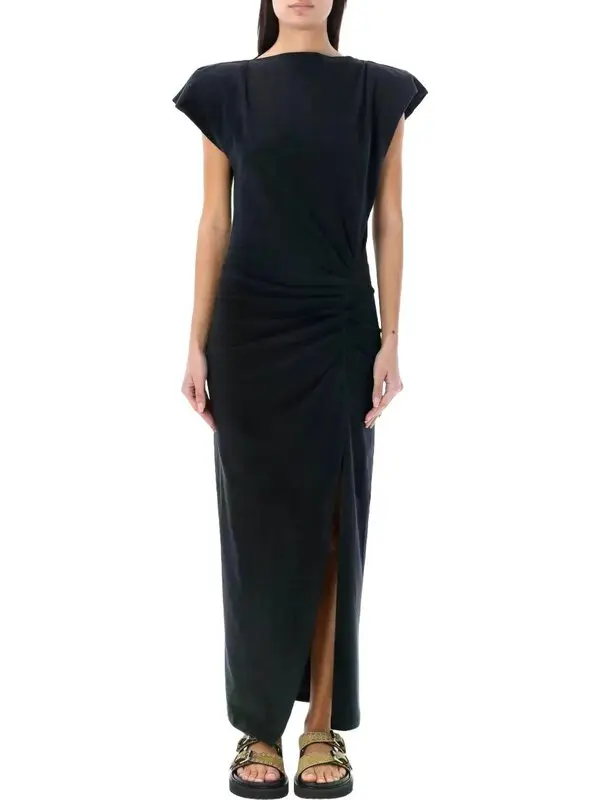 MARANT ETOILE Nadela Draped Maxi Dress - Black