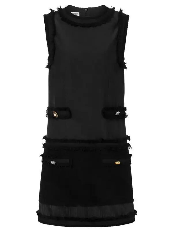 Moschino Fringed Mini Dress - Black