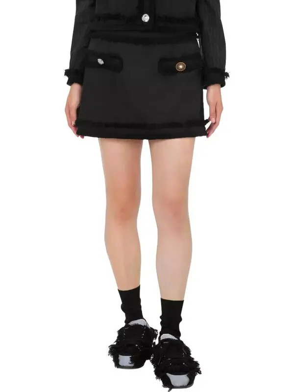 Moschino Button-detailed Mini Skirt - Black