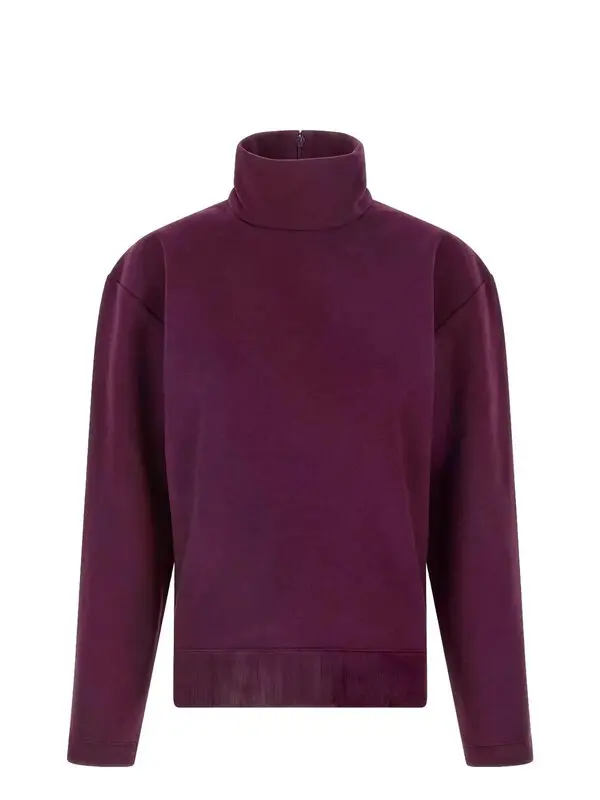 Saint Laurent Mandarin Collar Padded Sweatshirt - Purple