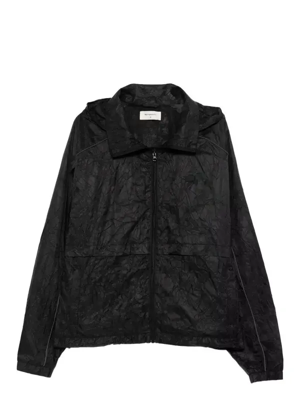 RETERNITY Wrinkled Hooded Jacket - Black