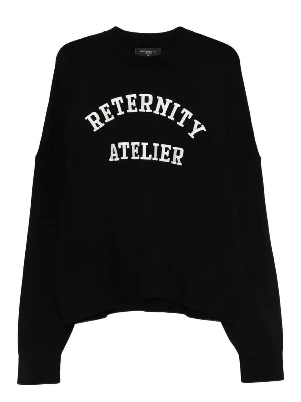 RETERNITY Vénie Logo-knit Sweater - Black