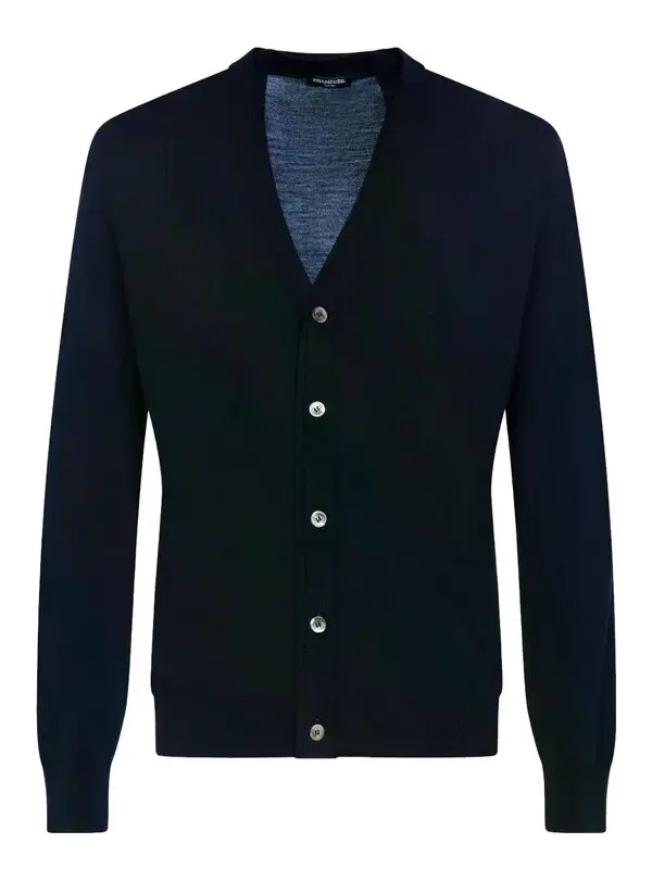 FRANZESE COLLECTION V-neck Cardigan - Blue
