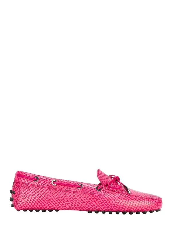 TOD'S Ribbon Tie Loafers - Pink