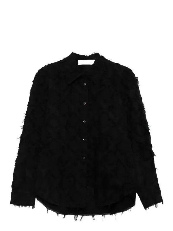 Séfr Willa Fringed Shirt - Black