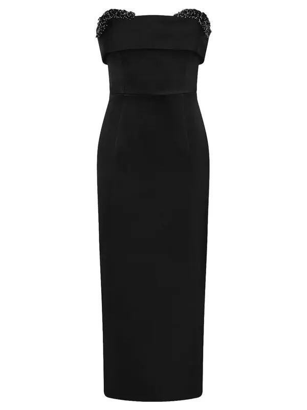 Rachel Gilbert Laira Corset Embellished Dress - Black