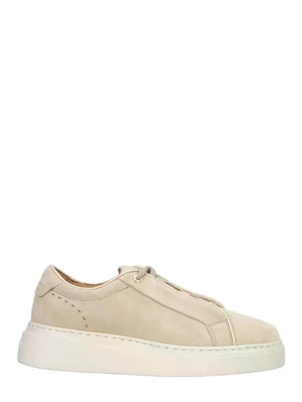 BOSS Suede Platform Sneakers - Neutrals