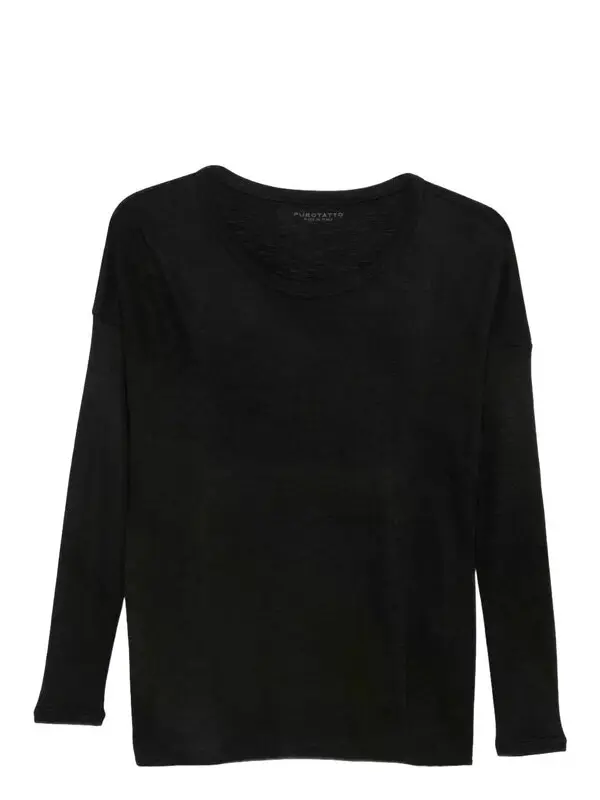 PUROTATTO Long-sleeve T-shirt - Black